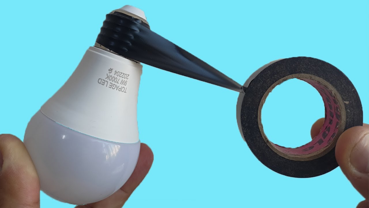 Wrap a non-working LED bulb with insulating tape and the results will ...