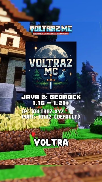 🟢 IP: voltraz.xyz 🟢 Port: 19132 (default) #minecraft #serverminecraft # ...
