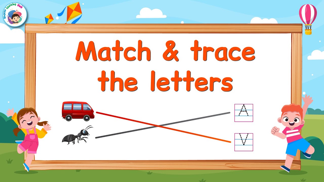 Alphabet Activity - Match the following and Trace | Nageen Learning Hub ...