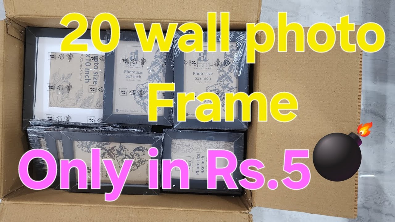 20 Wall Photo Frames in just Rs.5 on flipkart. Bumper offer 🤔🤔 - YouTube