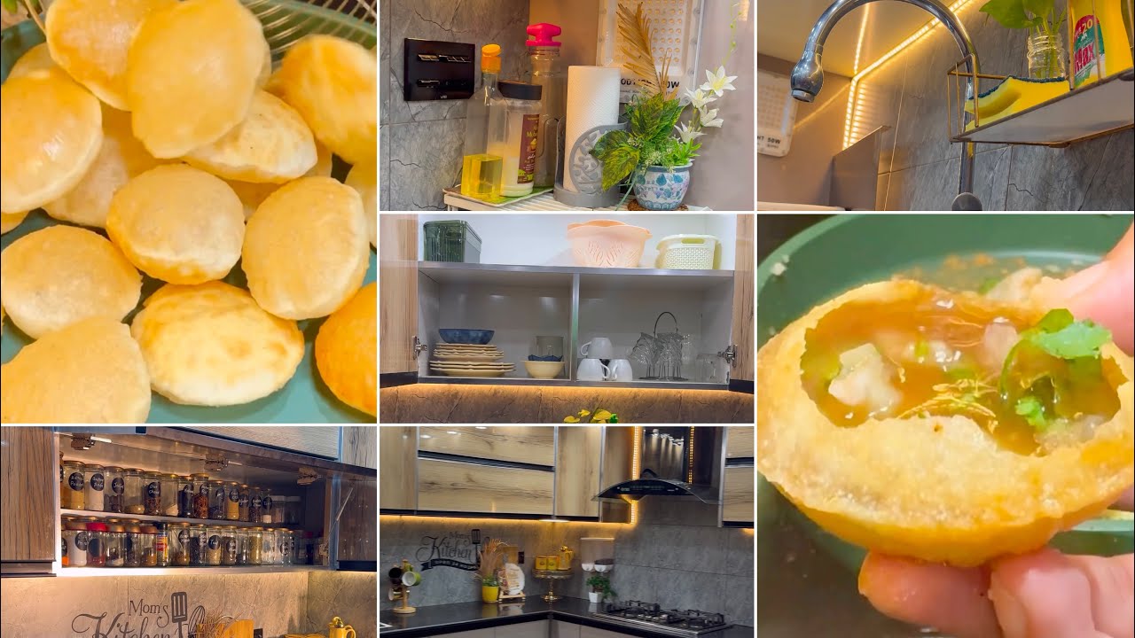My Kitchen Tour | How I maintain My Kitchen | Pani Puri - YouTube