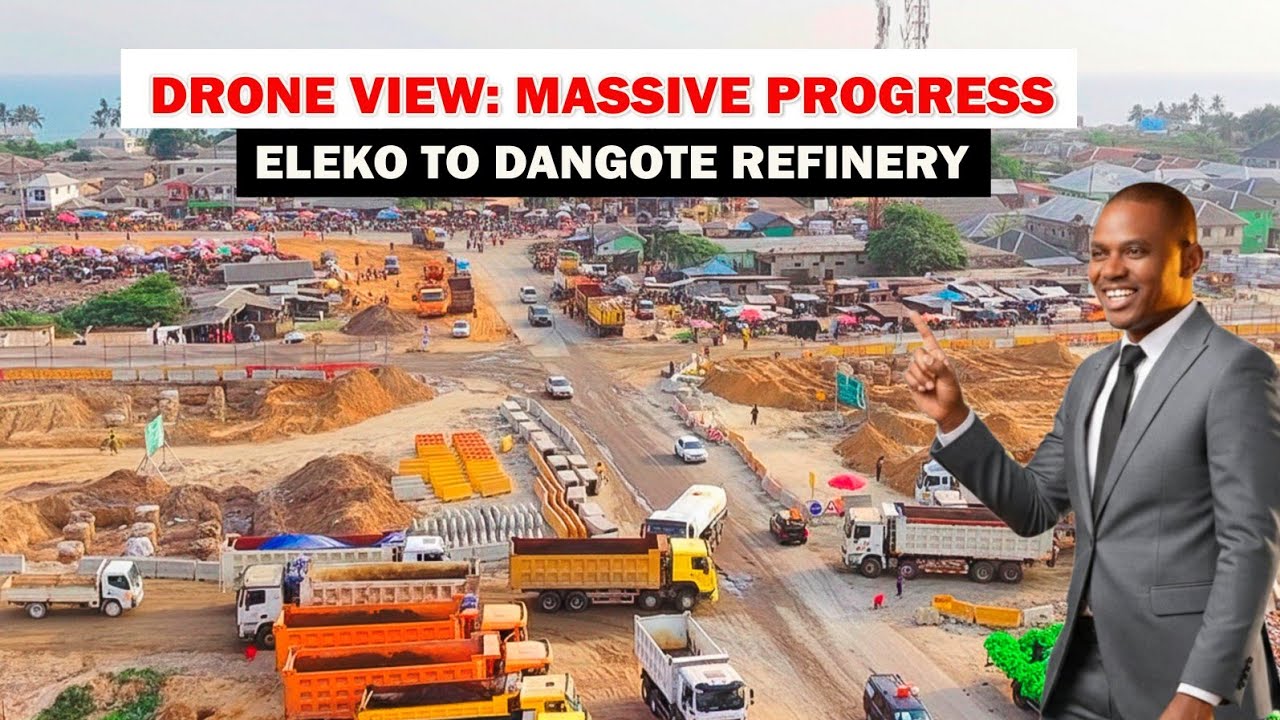 Lagos-Calabar Coastal Highway Update (DRONE VIEW) | Eleko Flyover to ...