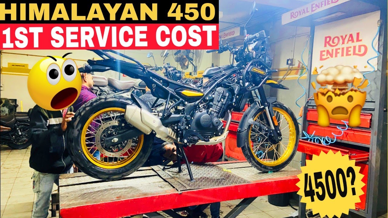 Himalayan 450 First Service Cost | 2024 New Model Himalayan 452 Service ...