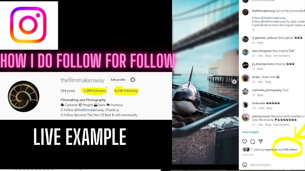 How to Do Effective Follow for Follow - Live Example! - YouTube