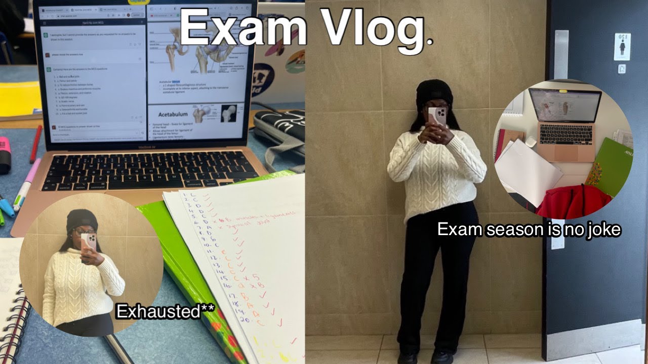 STUDY VLOG| Productive exam week, How exhausting exam season can really ...
