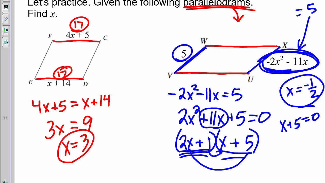 lesson 7 2 parallelograms - YouTube