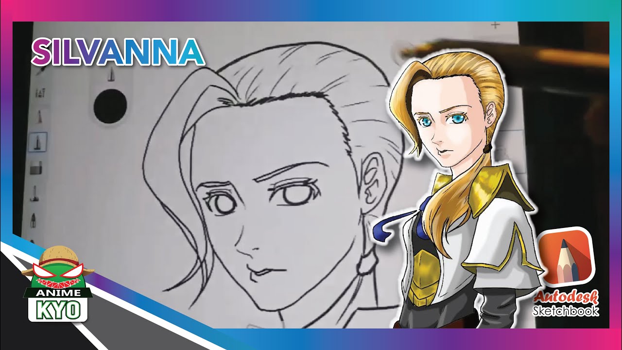 Drawing and Coloring Silvanna using Autodesk Sketchbook - YouTube