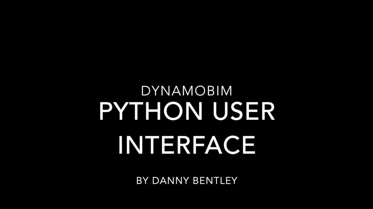 DynamoBIM Python Beginner User Interface - YouTube