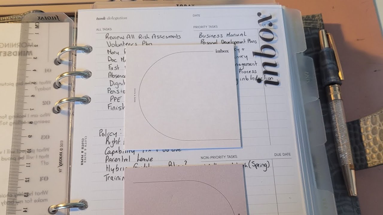 A5 Cloth & Paper Work/Catch All Planner Flipthrough - YouTube