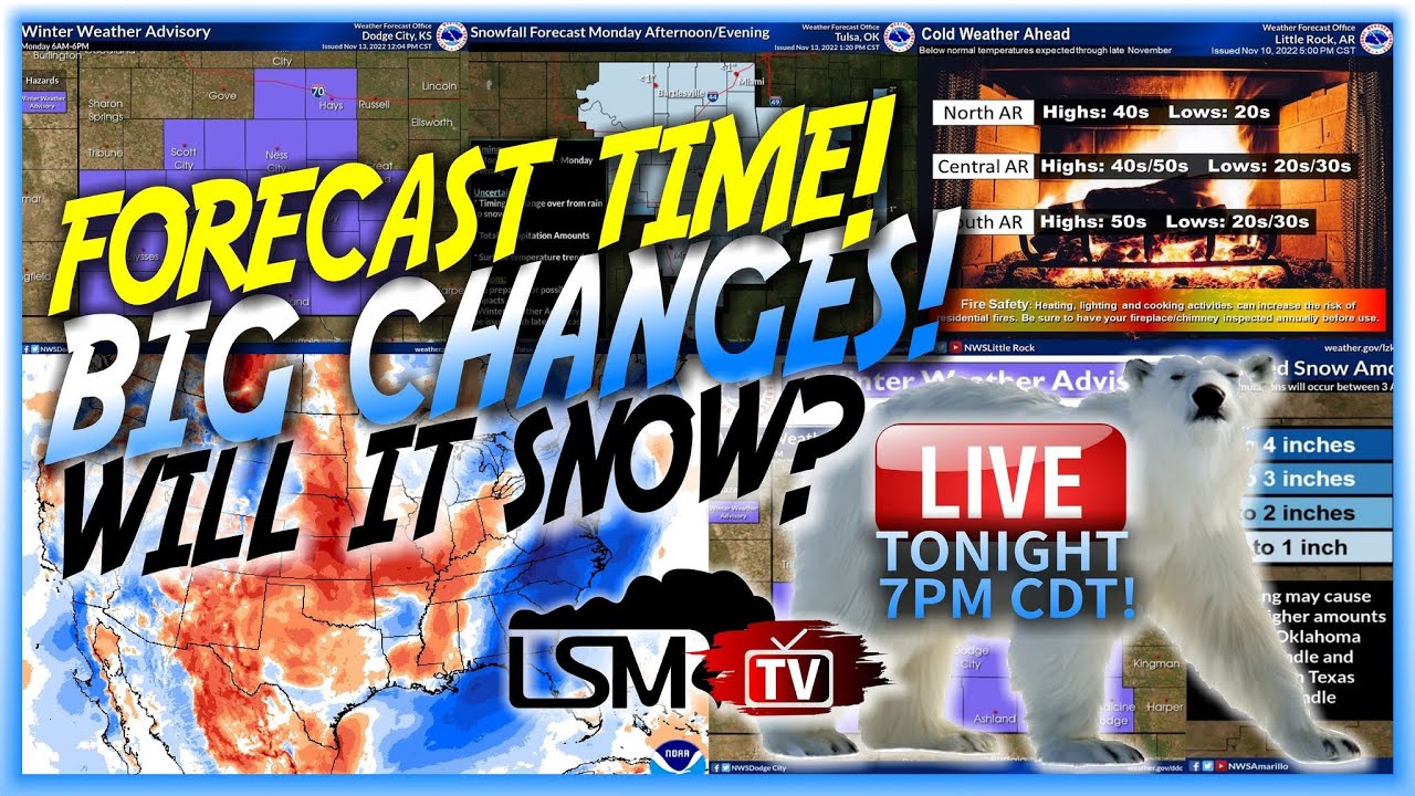 Snowy & Cold Ahead?? -- Weeks Forecast LIVE with David Neal / Brett ...