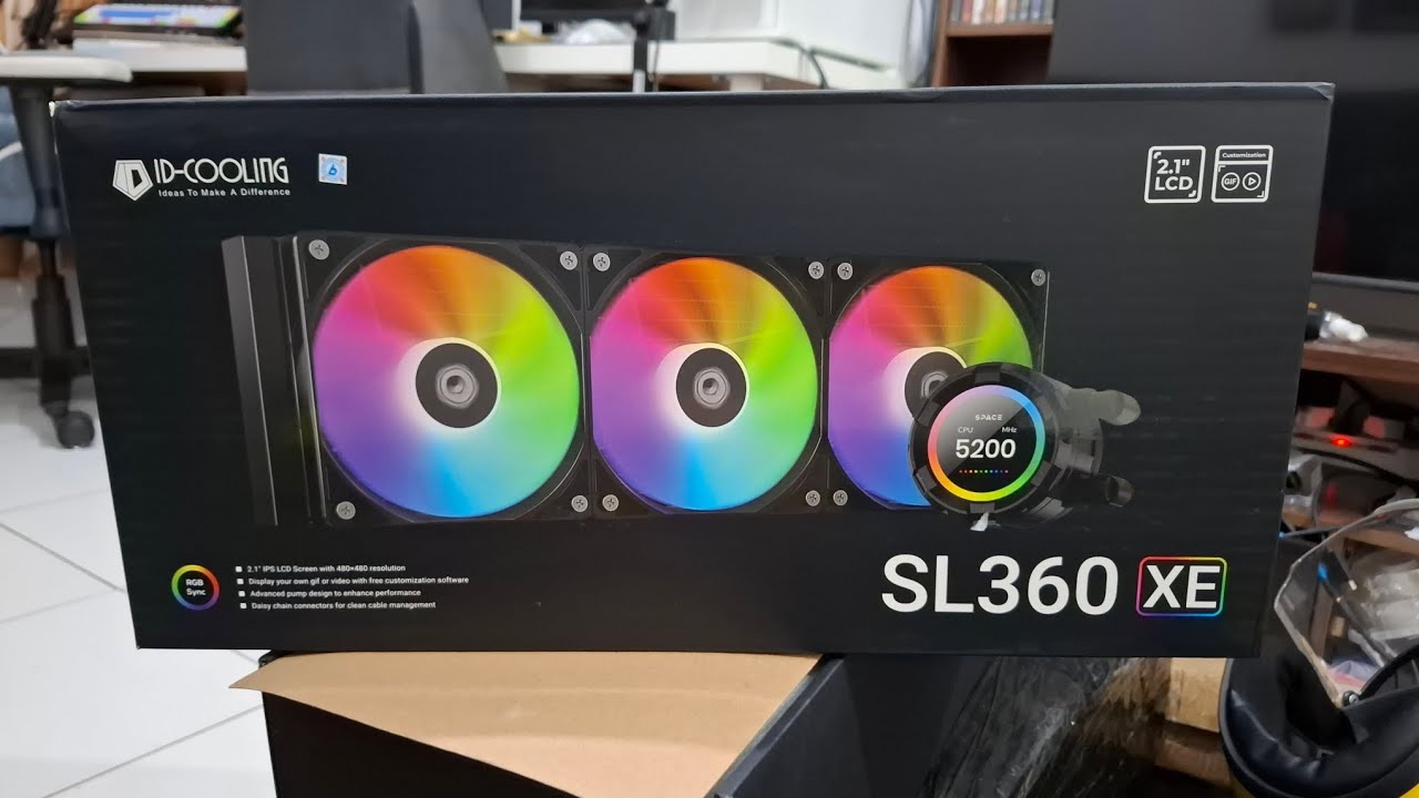 ID-Cooling SL360 XE Space LCD Black - Unboxing - YouTube