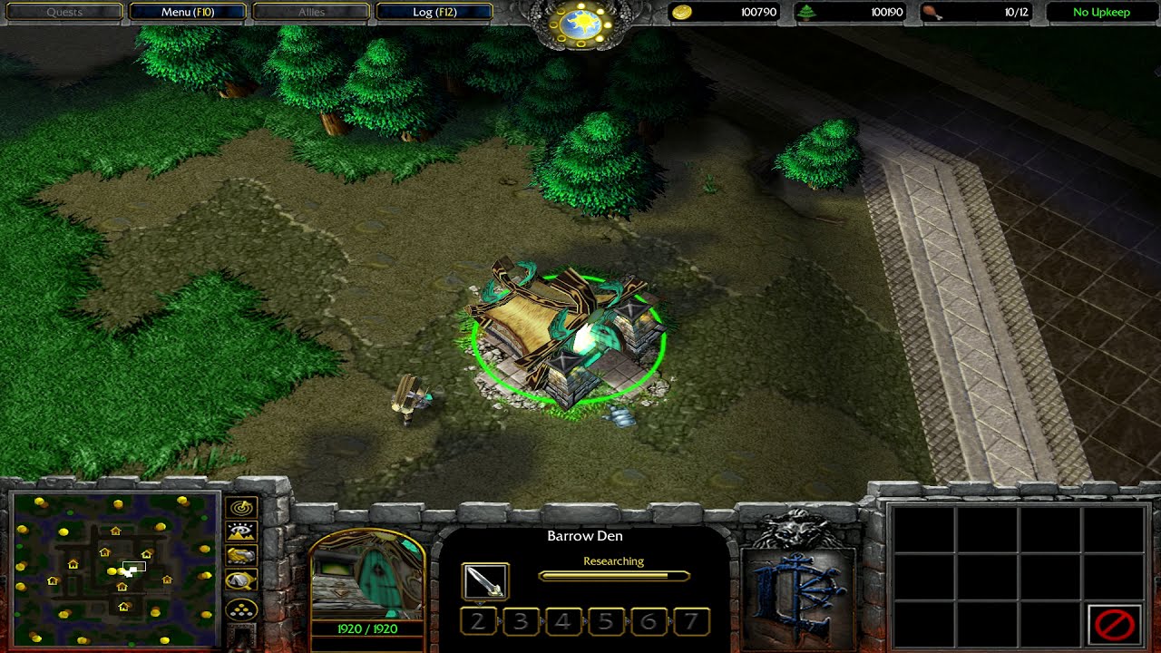 WC3 Classic: High Elf Barrow Den - YouTube