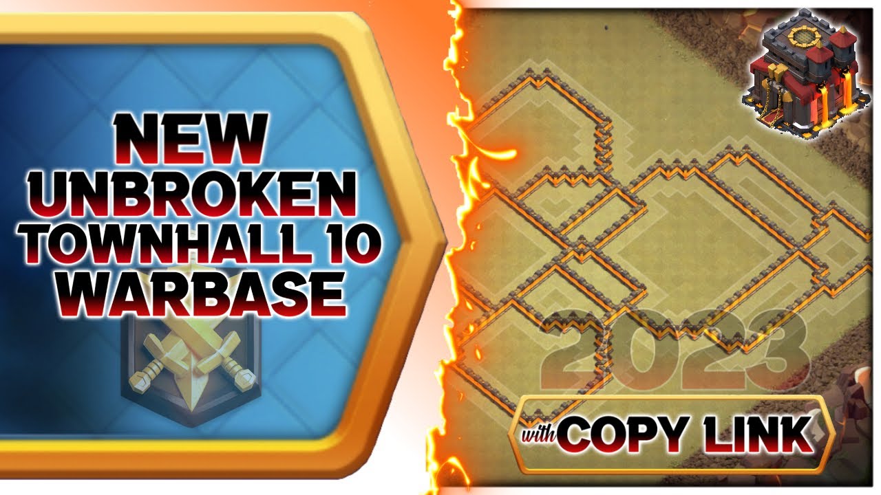 New Unbroken Townhall 10 Warbase With Link 2023 | Th10 Warbase Link ...