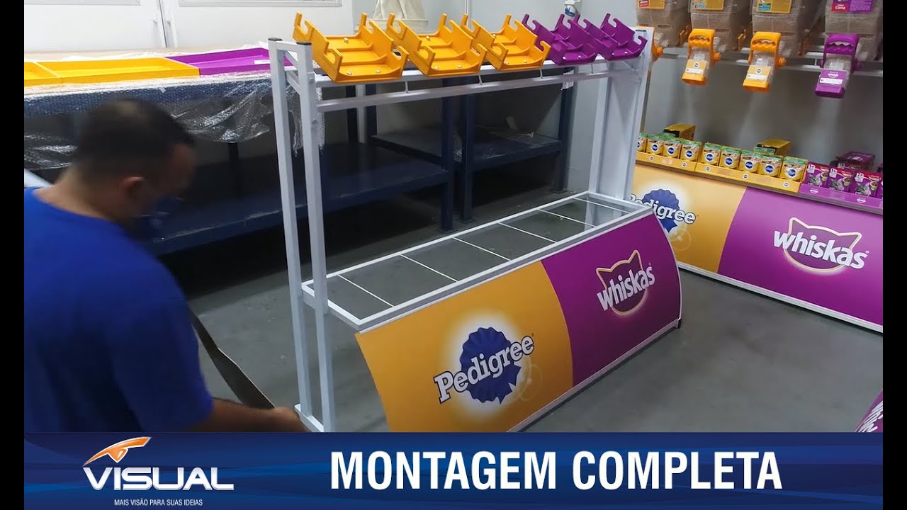 Montagem Completa Display Graneleiro Pedigree Whiskas (Visual Promo ...