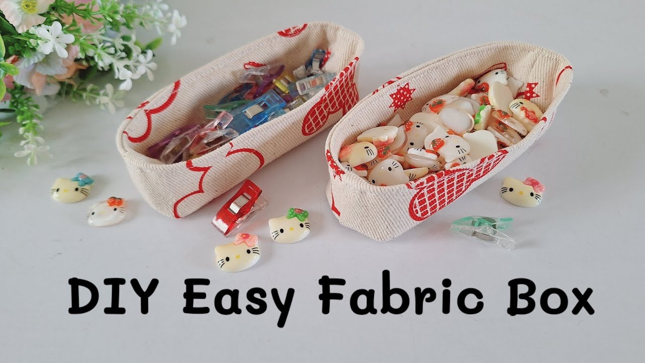 DIY Easy Fabric Box. How to sew easyfabric box. Super easy. Step by ...