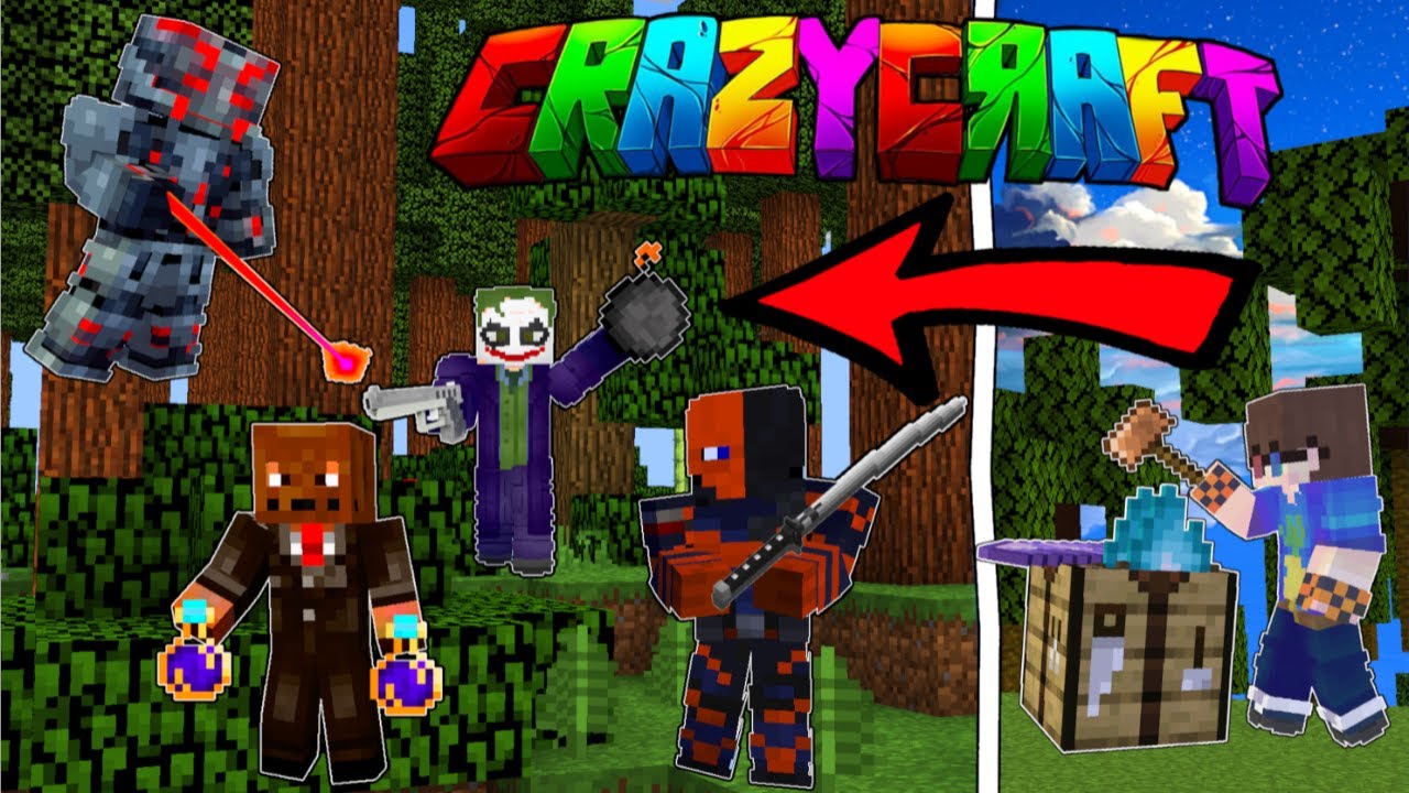 Crafting Every Super Villain Minecraft Crazy Craft - YouTube