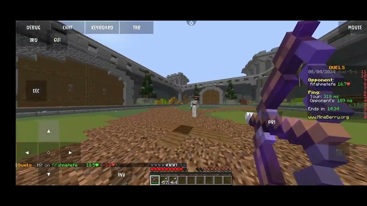 BOW PVP IN Minecraft. mobile legend. minebarry server - YouTube
