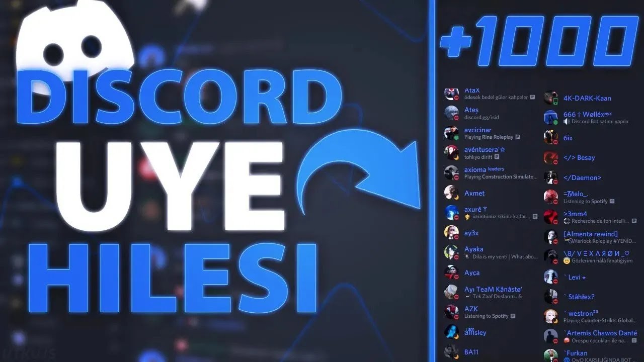 Sunucunuzu 1 Dakikada 1000 ÜYE YAPIN (Discord) - YouTube