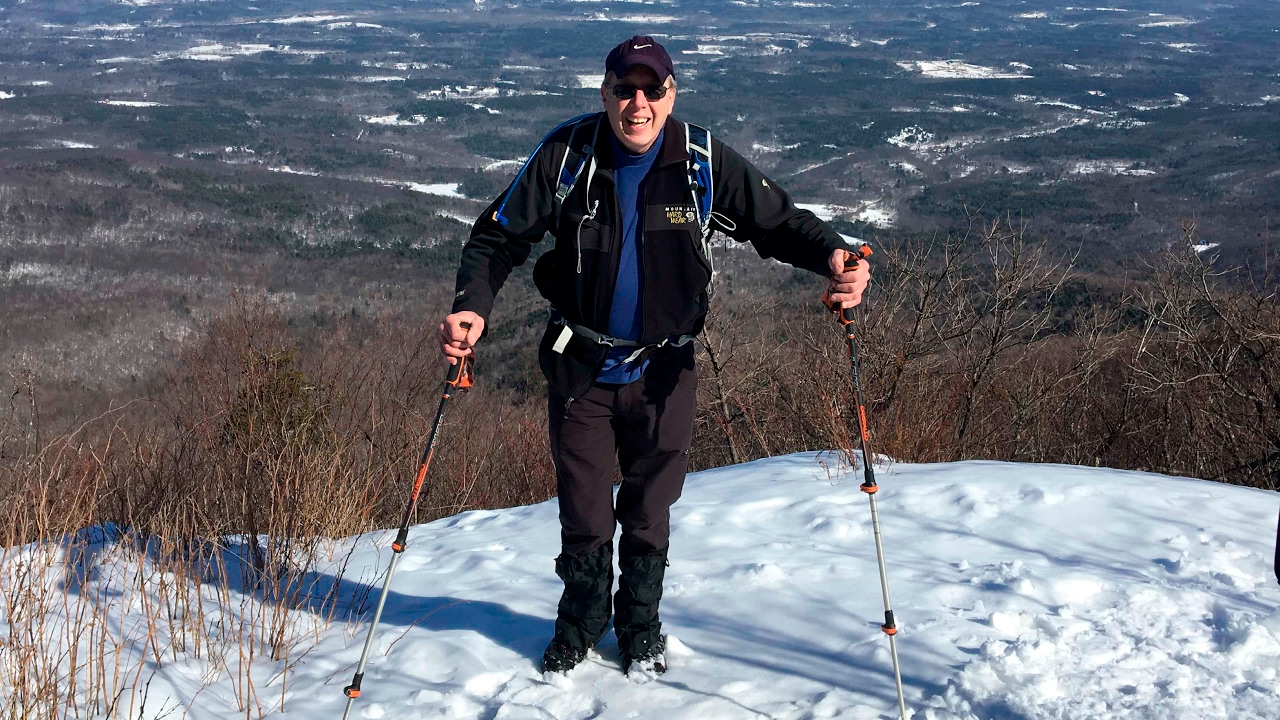 Winter hike up Windham high peak - YouTube