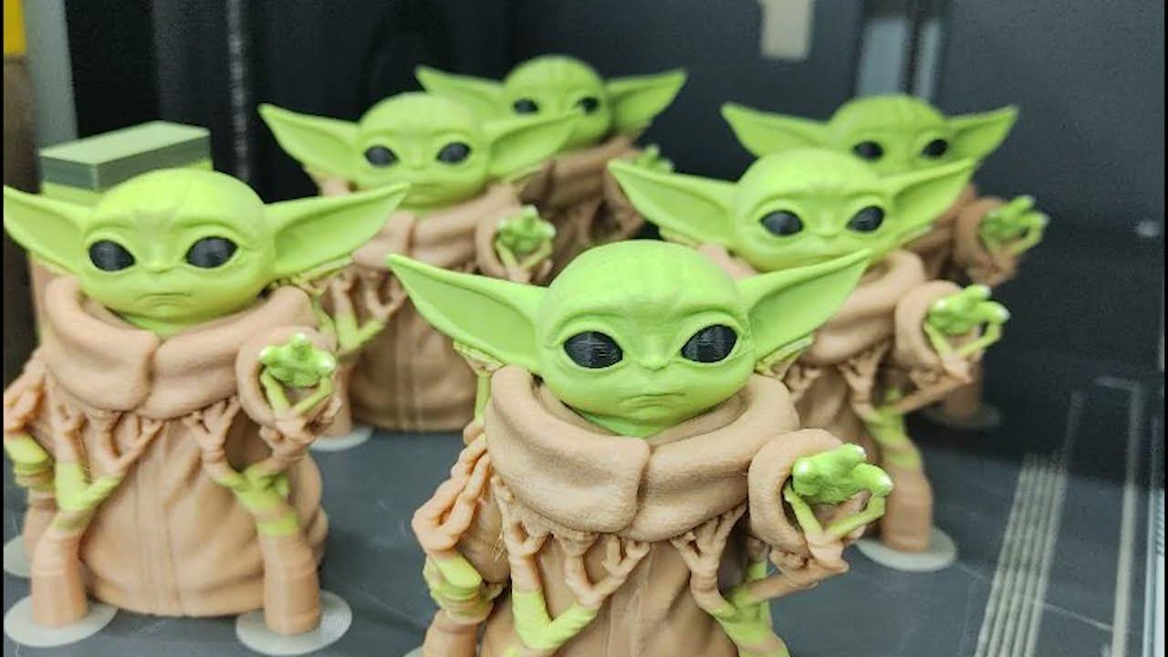 Baby Yoda Army Bambu Lab X-1 Carbon - YouTube
