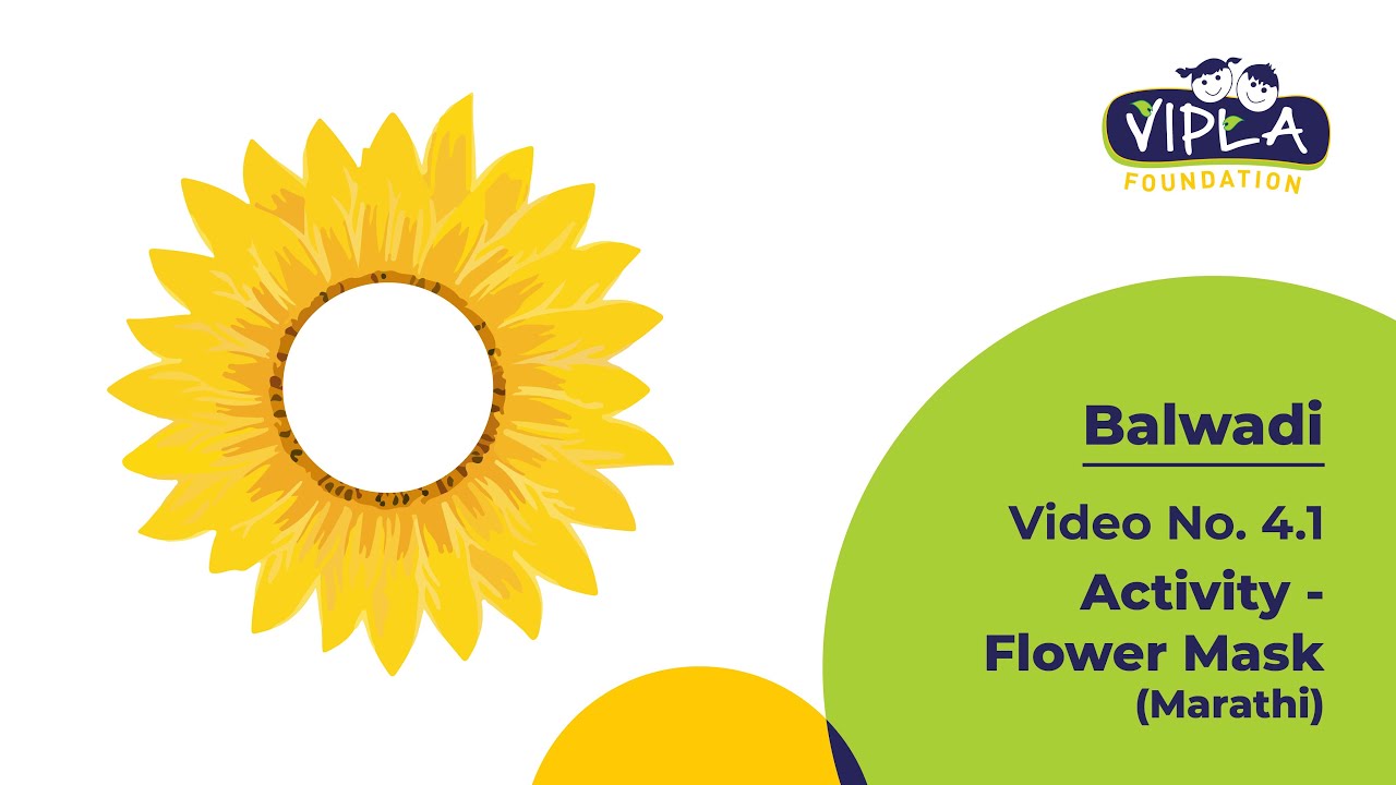 Balwadi - Video No. 4.1 - Activity - Flower Mask (Marathi) - YouTube