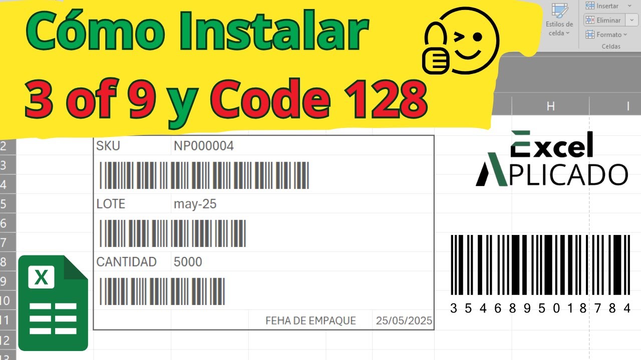 🔎 Códigos de Barra en Inventario: Cómo Instalar 3 of 9 y Code 128 en Excel - YouTube