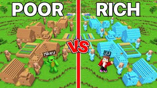 Jj Vs Mikey Diamond Rich Village Vs Dirt Poor Village Battle In Minecraft Maizen Jj And Mikey ...