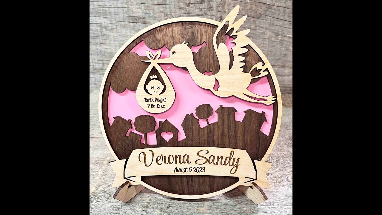 Baby Birth Announcement Custom Stork Delivery Sign - YouTube