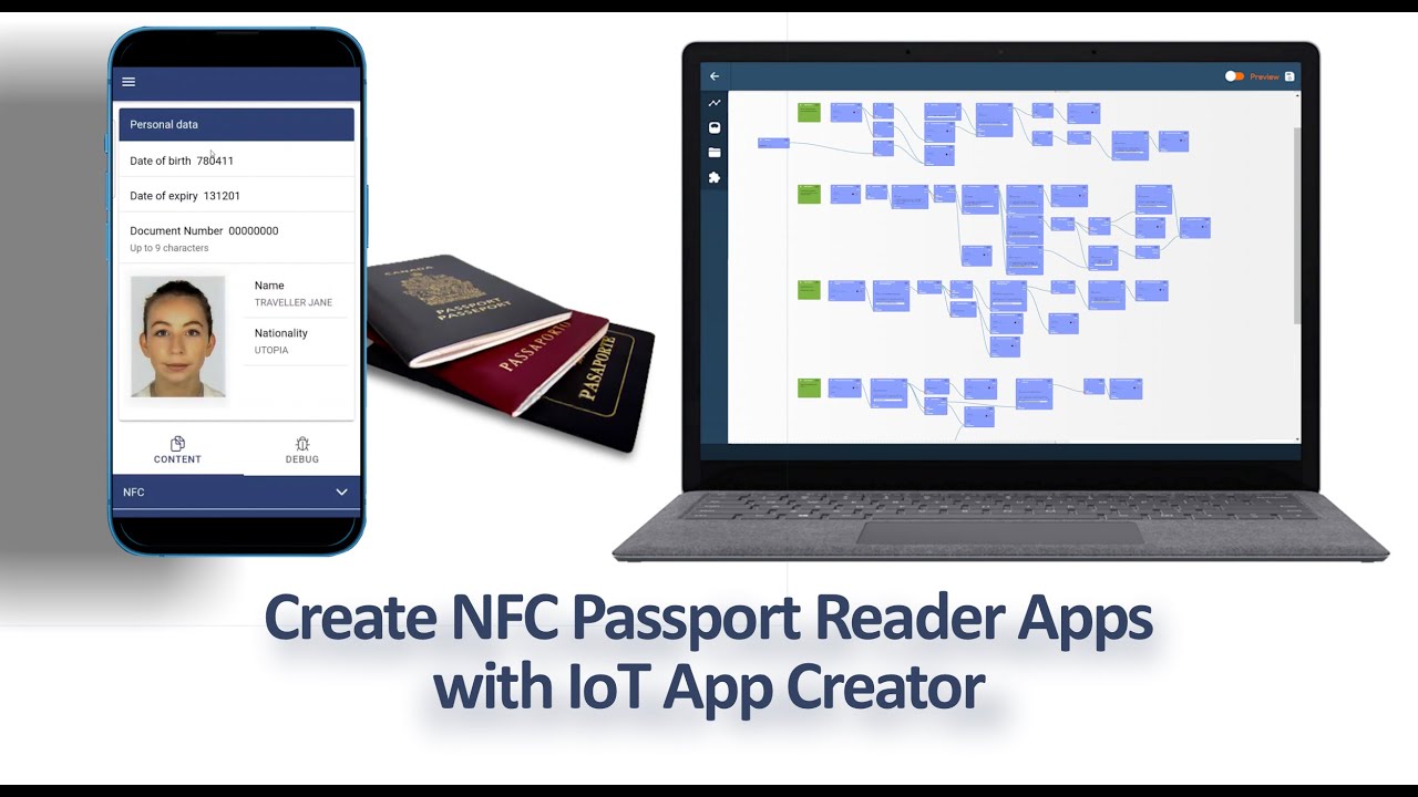 IoTize App Creator: Create an NFC Passport Reader App - YouTube