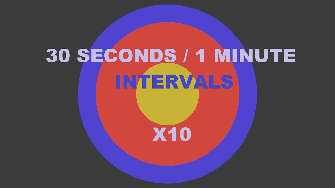 INTERVALS: 30 seconds/1 minute x10 series | WITH TIMER AND ALARM - YouTube
