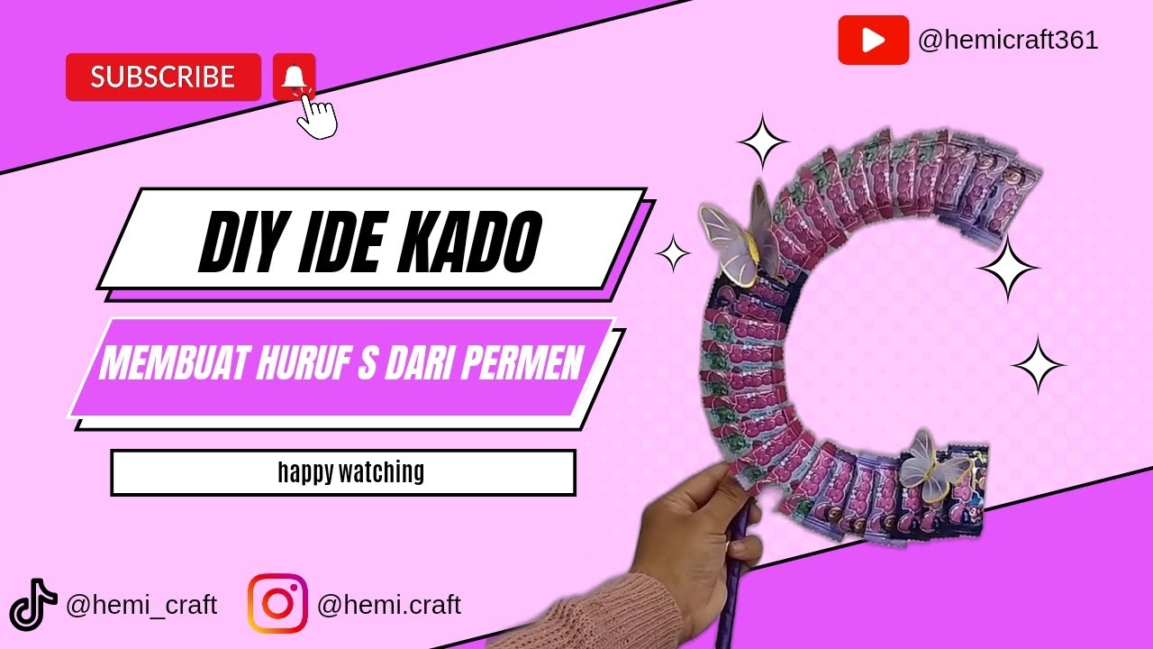 DIY IDE KADO MEMBUAT HURUF S DARI PERMEN / IDE KADO PERMEN / IDE KADO ...