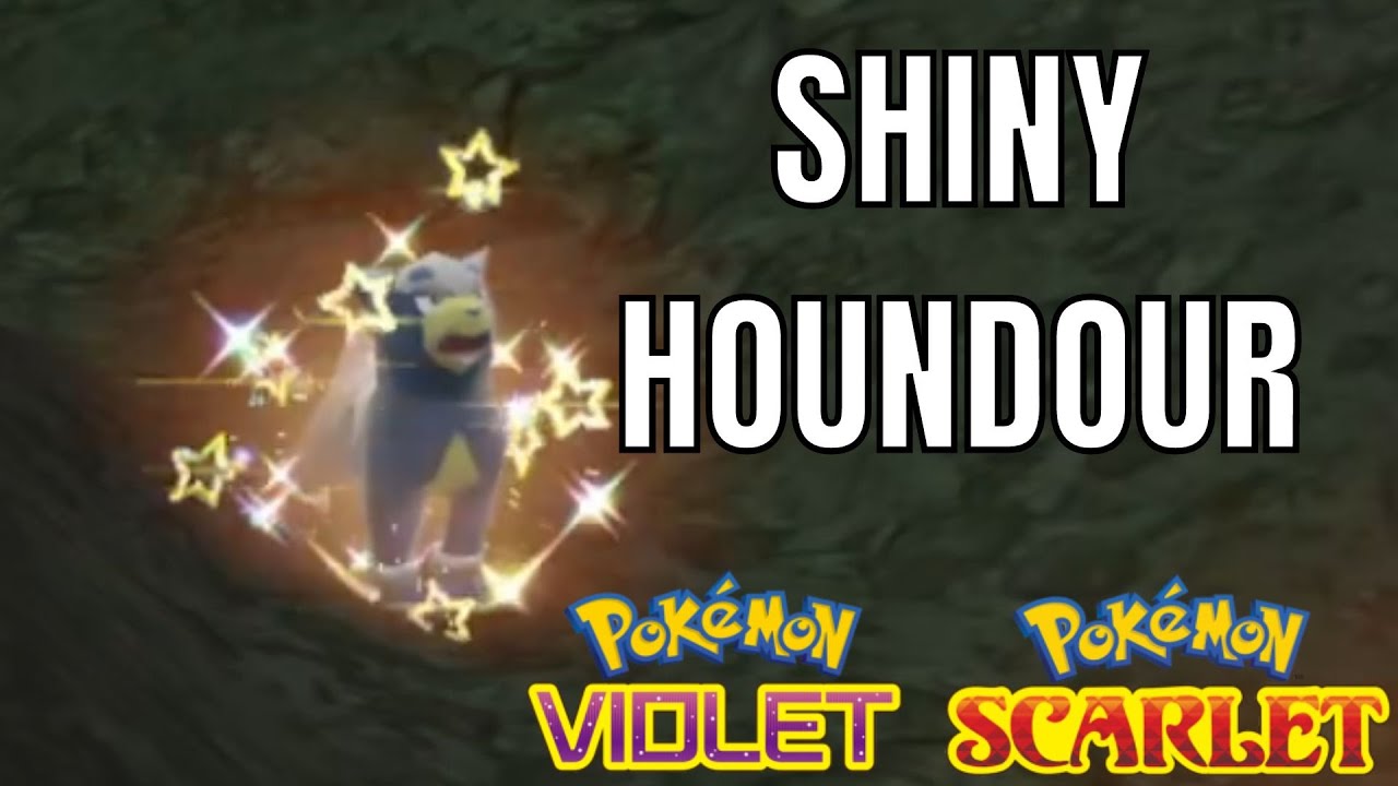 Shiny Reaction: Shiny Houndour - Pokemon Scarlet and Violet - YouTube