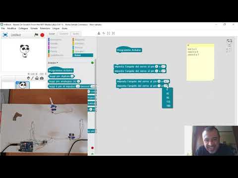 Arduino: plastico passaggio a livello con sensori reed. 2 reed, 2 servo, 2 led, codice gestione ...