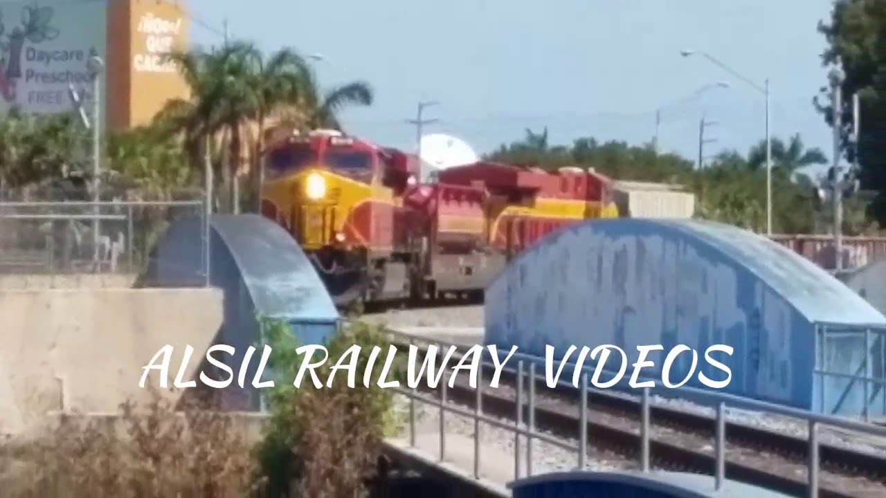 FEC train arriving to Hialeah yard - YouTube
