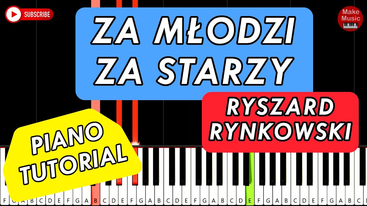 Ryszard Rynkowski - Za Młodzi, Za Starzy🎹 Piano Tutorial - YouTube
