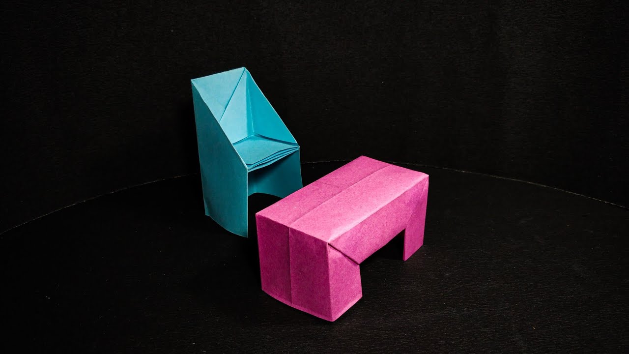 How to make paper table |paper craft| paper table |DIY|No glue - YouTube