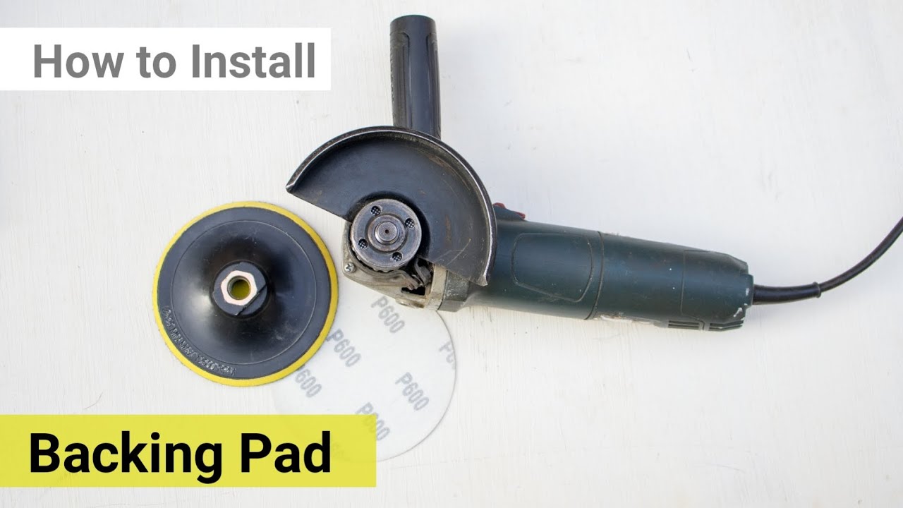 How to Install a Backing Pad on Angle grinder - YouTube