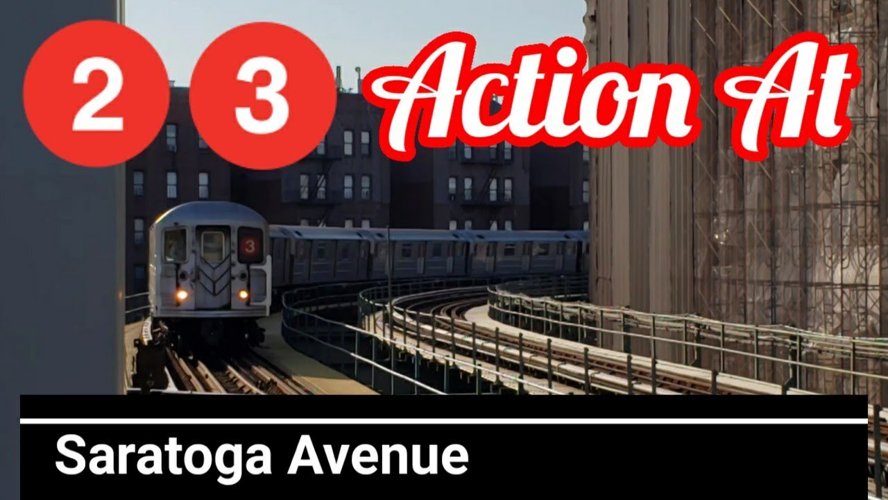NYC Subway: Quick 2 and 3 Trains Action at Saratoga Avenue - YouTube