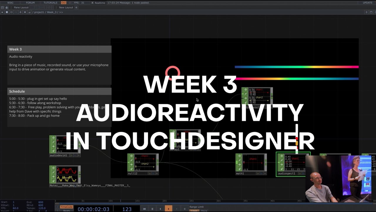 WEEK 3 AUDIO REACTIVITY INTRO TO TOUCHDESIGNER FOR LAB RATS AT THE LAB ...