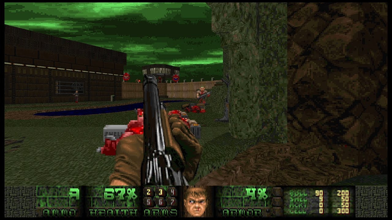 Doom 2 - Speed of Doom (Map 1: First Blood) Ultra Violence 100% (Map ...