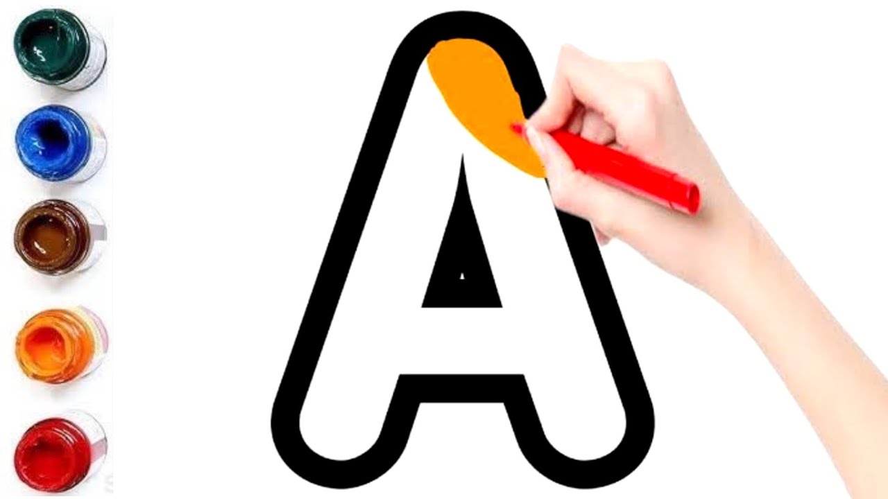 Let's Learn to Draw and Paint Alphabet Capital Letters A to Z For Kids ...