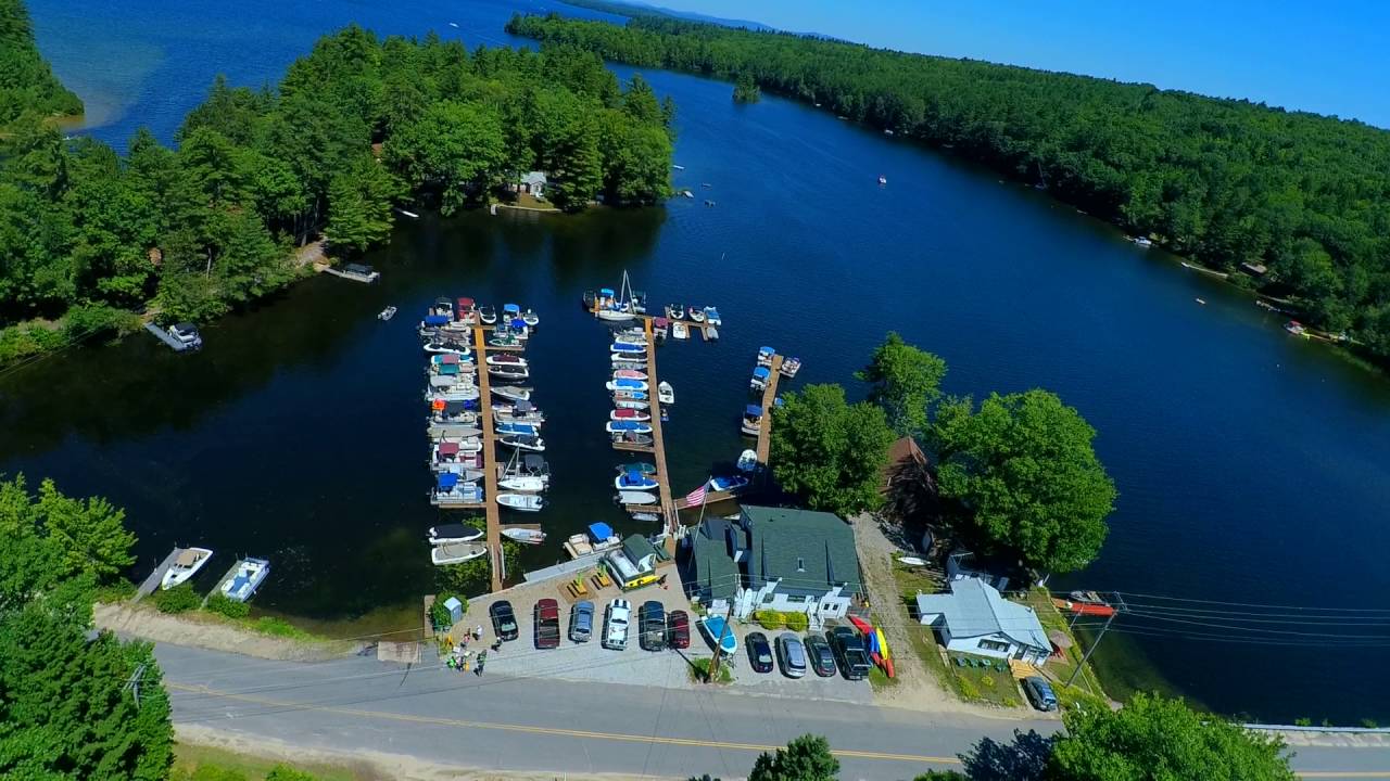 Thompson Lake Marina Flyover - YouTube