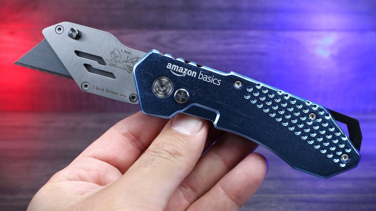 Amazon Basics Folding Utility Knife - This is How it Works - YouTube