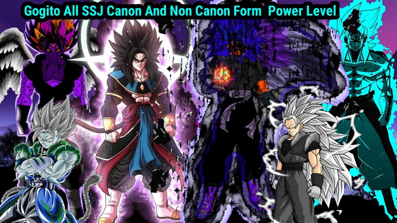 Gogito All SSJ Canon And Non Canon Form ( Power Level )🔥🔥🔥 - YouTube
