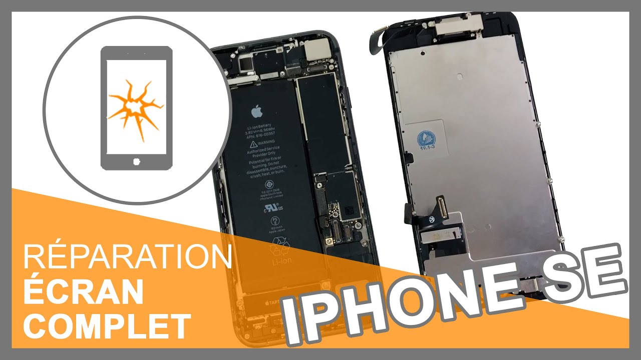 Réparation écran complet iPhone SE - YouTube