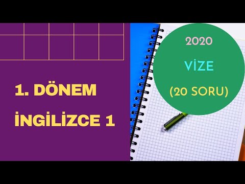 AÖF İNGİLİZCE - 1 DERSİ // 1. SINIF 2020 / VİZE SINAVI SORU & CEVAPLARI