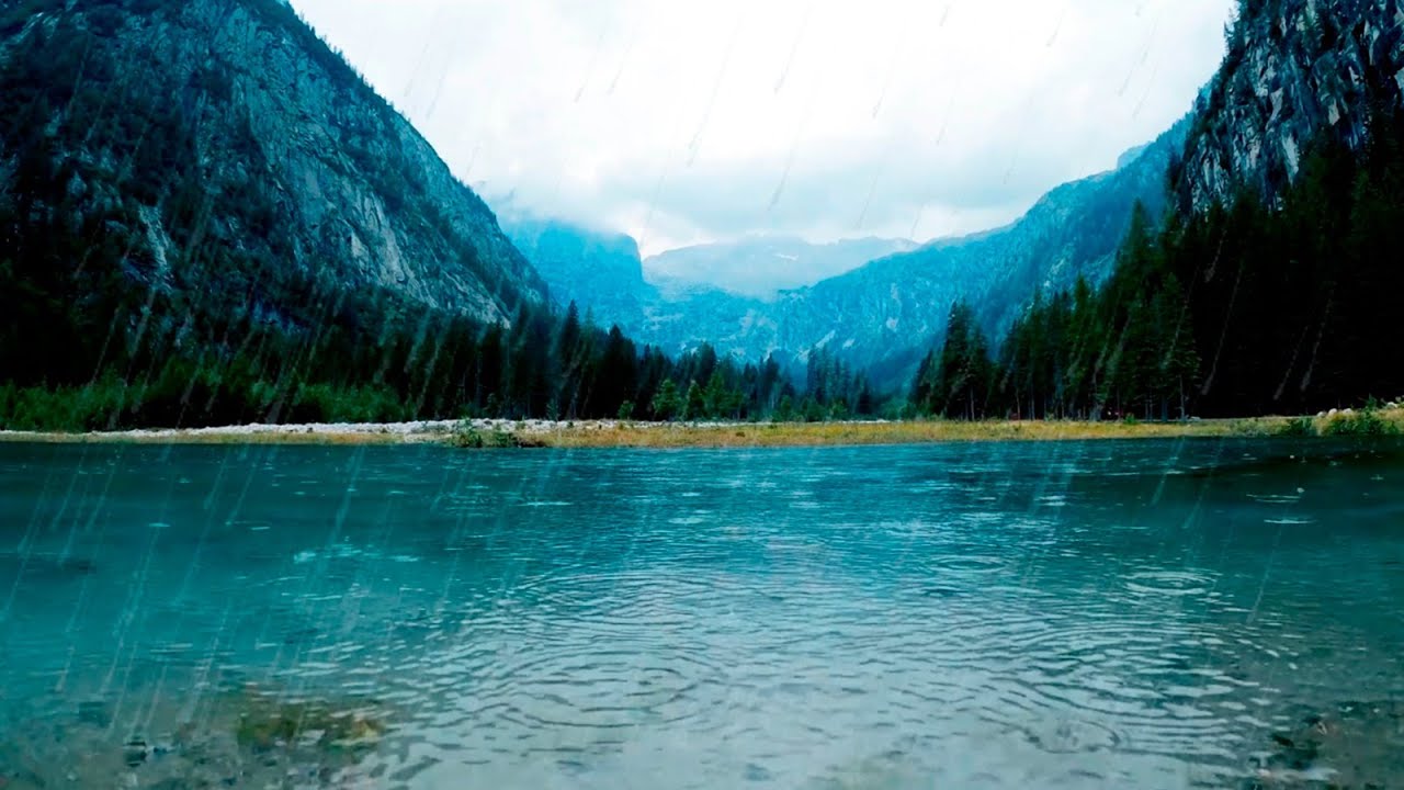 The sound of rain and river that soothes soul in the heart of mountains ...