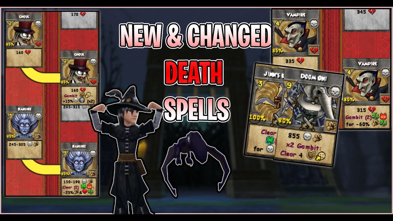 WIZARD101: NEW DEATH SPELL AND RHOSHAMBO CHANGES - YouTube