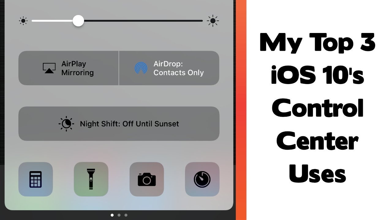 Top 3 things I use in iOS 10's control panel - YouTube
