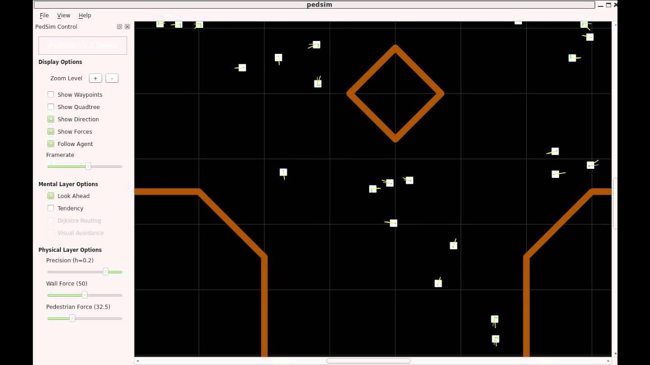 PEDSIM DemoApp Screen Capture - YouTube